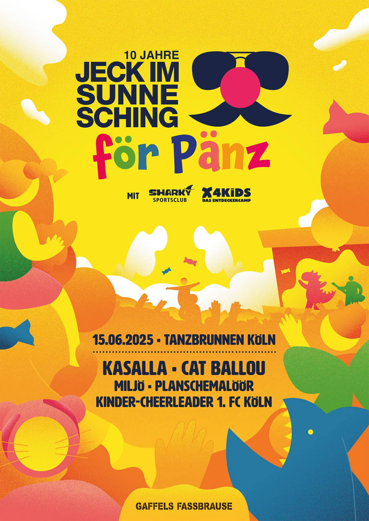 Jeck im Sunnesching för Pänz in Köln